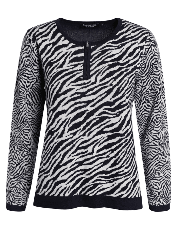 Signature strik zebra print | Se vores kæmpe udvalg online