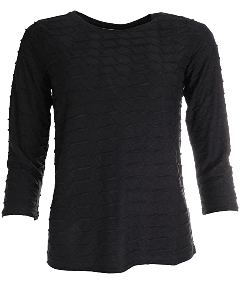 Micha T-Shirt Struktur Sort | Shop modetøj til kvinder online Micha T-Shirt Struktur Sort | Shop modetøj til kvinder online