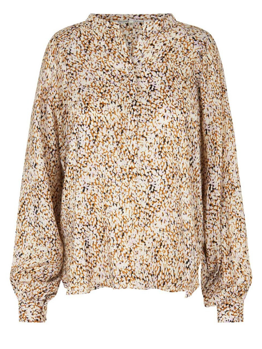 Second Female Lotus Bluse - Farve Golden Brown ♥ Hurtig Levering