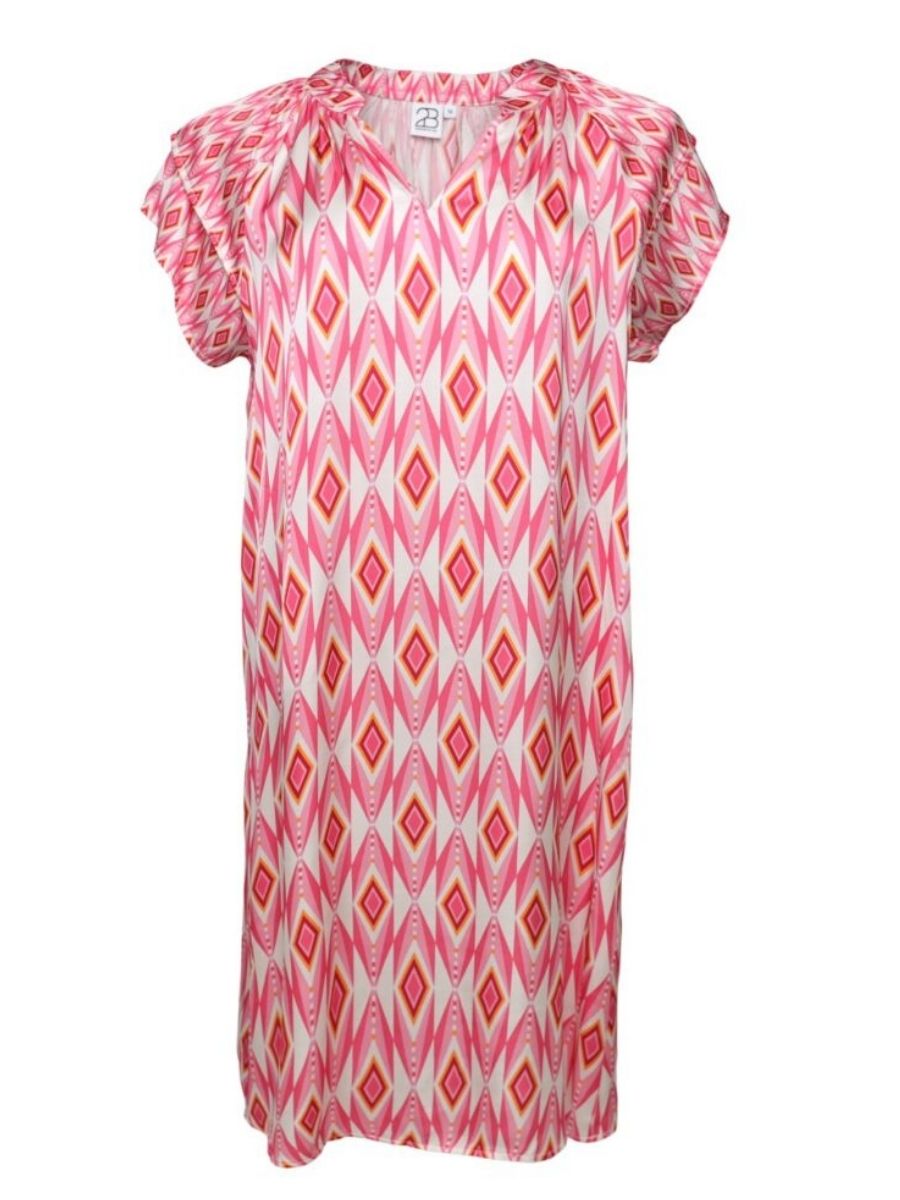 2 Biz Kjole Pattaya Pink ♥ Flotte farverige sommer kjoler online her ♥