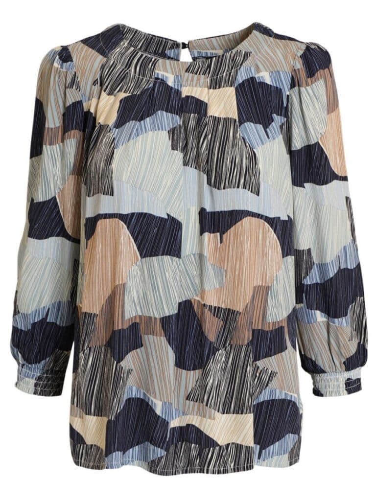 Signature Bluse 213944 - Blå ️ Se smukke printet Dame bluser