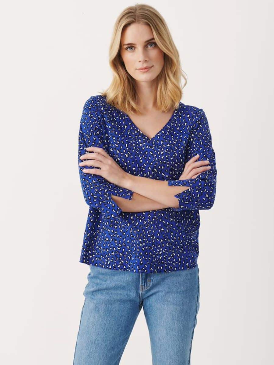 Part Two Riekes Bluse - Blå ♥ Shop lækre styles fra Part Two her ♥