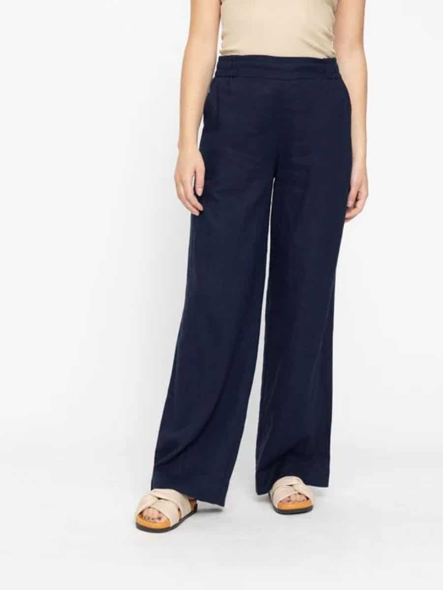 Five Unit buks Lenea - Navy ♥ Smukke sommer bukser i hør her