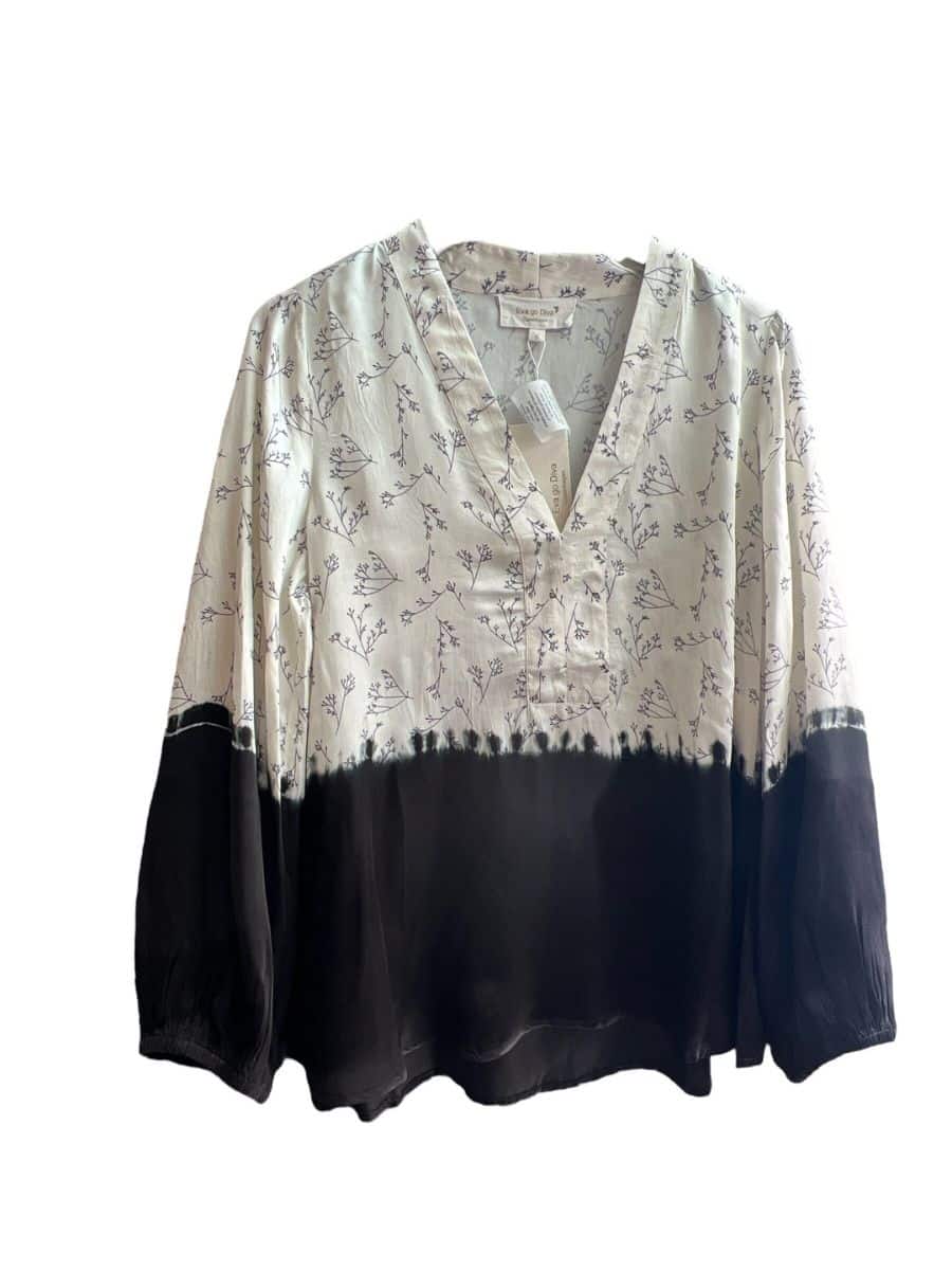 Eva Go Diva Sadie bluse - Black Dip Dye ♥ Shop Eva Go Diva her