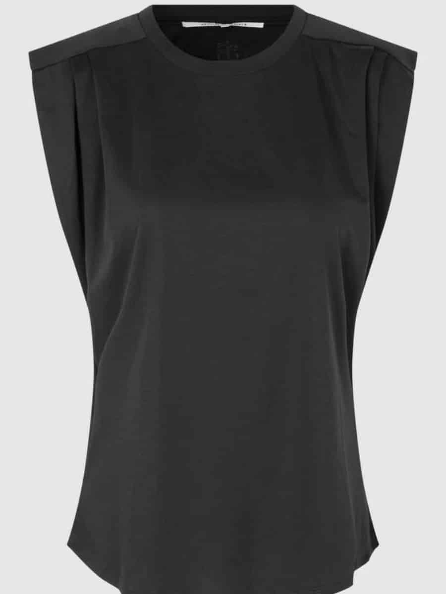 Second Female Ghita T-shirt - Sort ♥ Shop Second Female online ♥