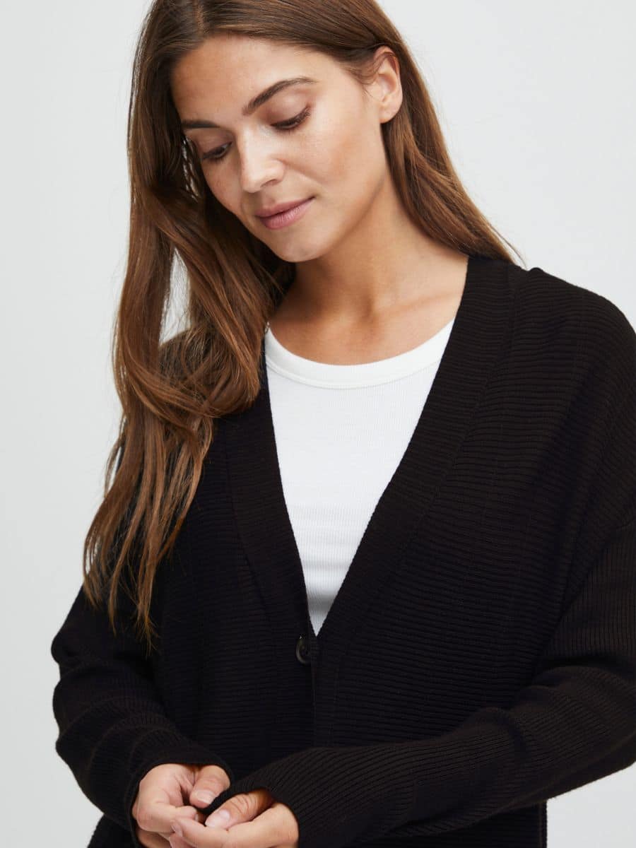 Fransa Strik Cardigan Frvisca car 2 - Sort ♥ Shop Fransa nyheder