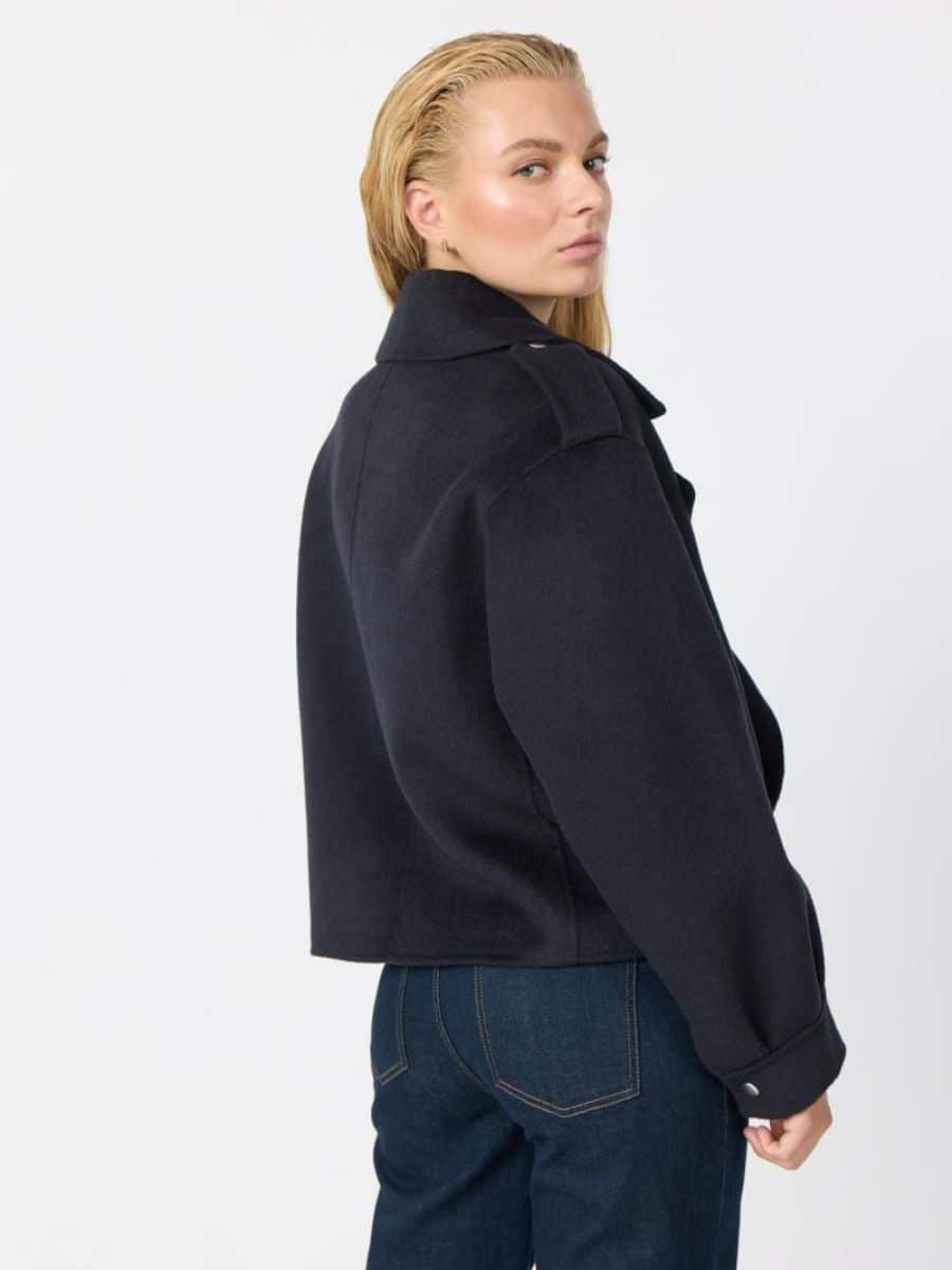 Levete Room Uld jakke Lr-owa - Navy ♥ Shop Levete Room styles