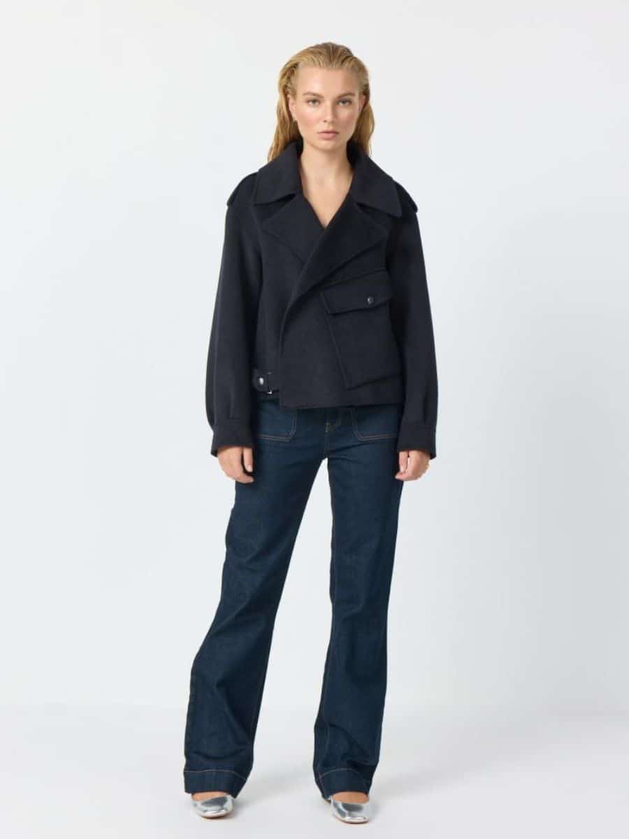 Levete Room Uld jakke Lr-owa - Navy ♥ Shop Levete Room styles