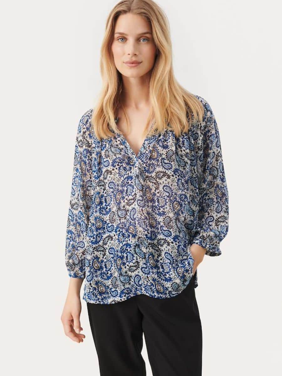 Part Two bluse ErdonaePw - Blå ♥ Shop Part Two nyheder online ♥