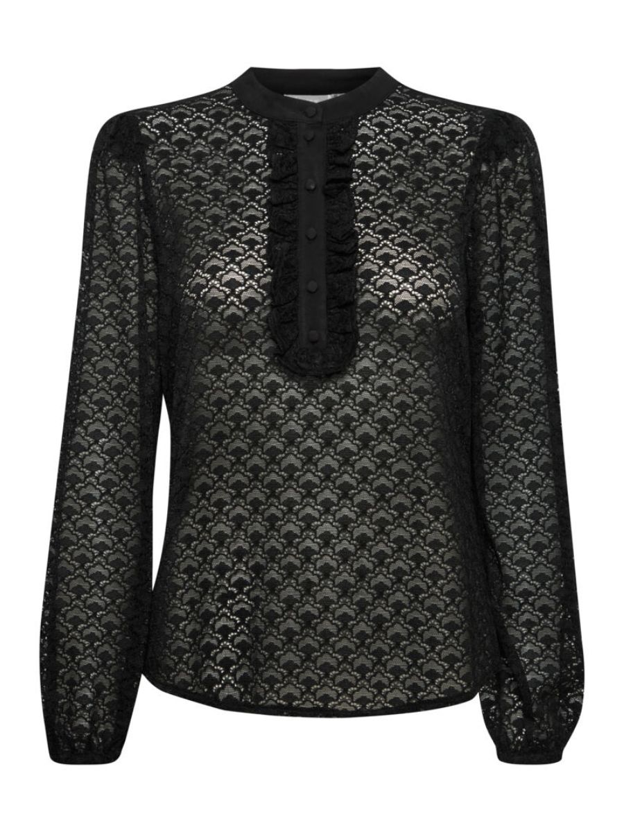 Fransa Bluse Frludmilla - Sort ♥ Shop lækre nyheder fra Fransa her