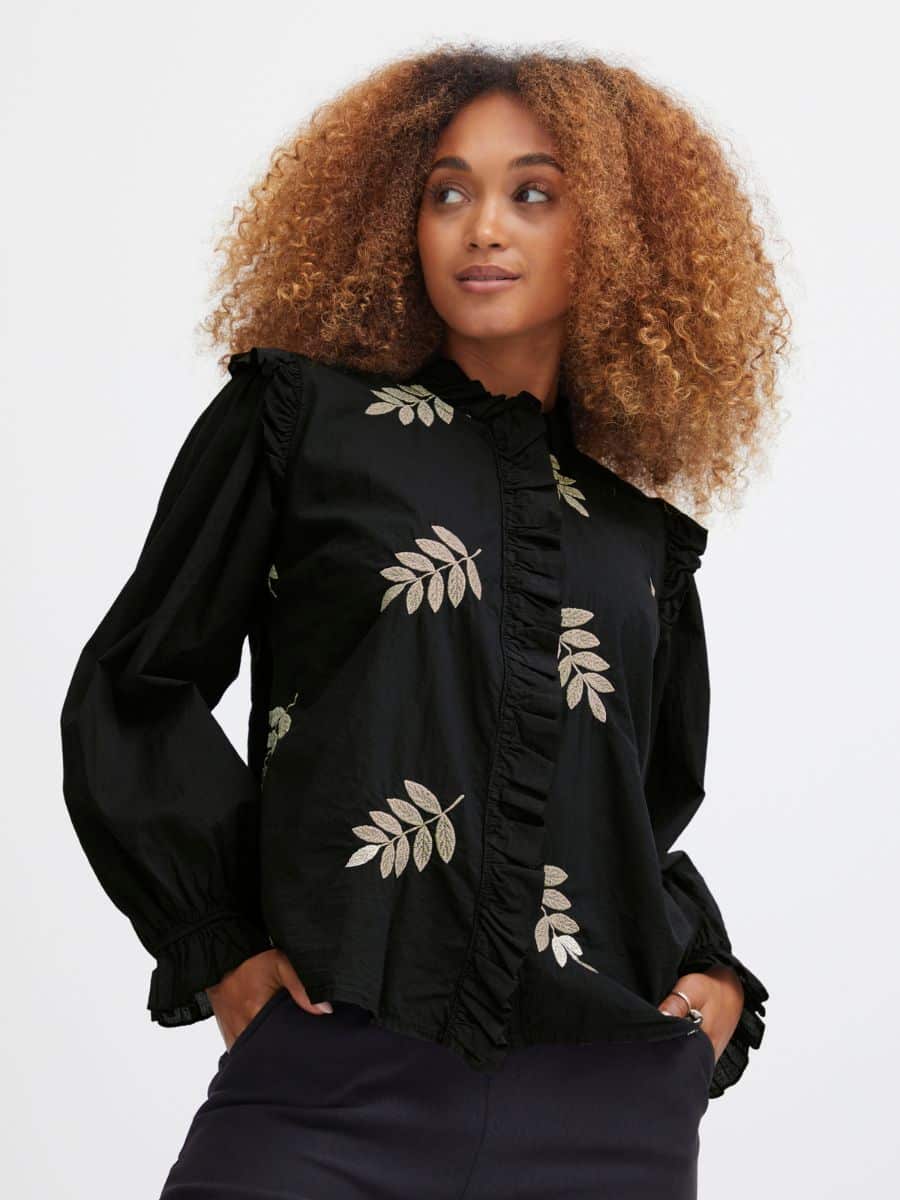 Sorbet Bluse SbGoldie - Sort ♥ Shop lækre Sorbet nyheder online