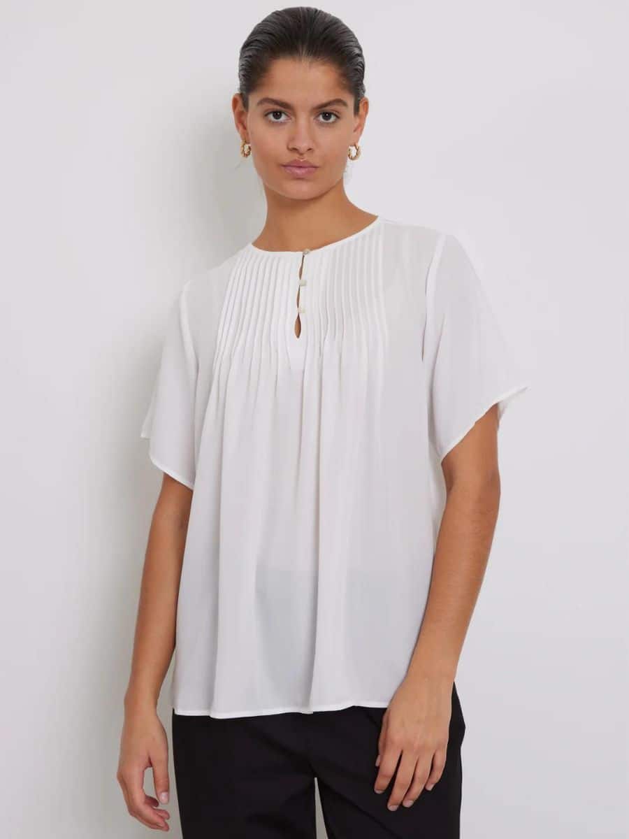 Bruuns Bazaar bluse Camilla - Hvid ♥ Shop Bruuns Bazaar styles ♥
