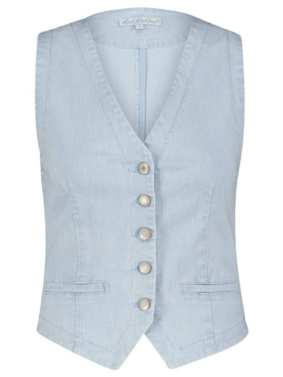 Red Button vest denim stripe ♥ Shop lækre Red Button nyheder ♥
